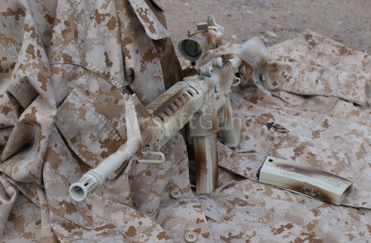 Camo Custom M4 SOPMOD, 160 m/s, AirsoftGuns, CM.007 | AirsoftGuns